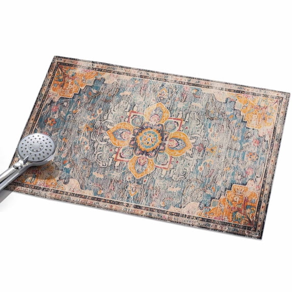 Area Rug 2x3ft Medieval Ethnic Style Turkish Texture Washable Area Rugs ...