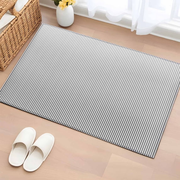 Area Rug 2x3ft, Modern Grey Stripe Washable Rugs for Living Room ...