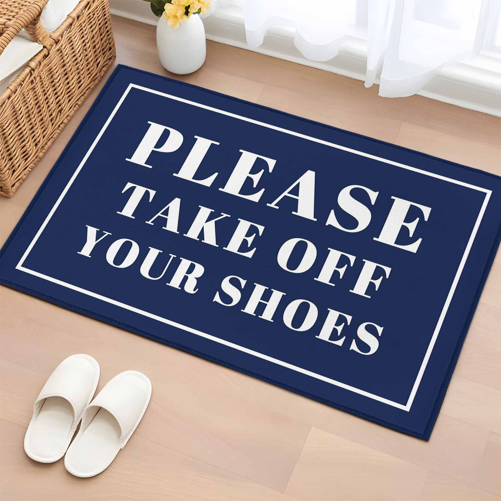 Area Rug 2x3ft, Modern Lines Take off Your Shoes Washable Rugs for ...