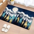 Area Rug 2x3ft Moonlit Night Forest Mountains Area Rugs Washable Low ...