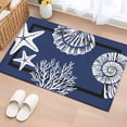 Area Rug 2x3ft Navy Blue Coastal Starfish Floor Entryway Rugs Indoor ...