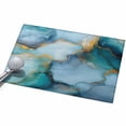Area Rug 2x3ft Ombre Teal Blue Marble Texture Washable Area Rugs for ...