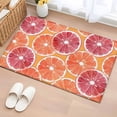 Area Rug 2x3ft Orange Lemon Seamless Area Rugs Washable Low Pile Floor ...