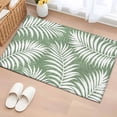 Area Rug 2x3ft Palm Leaf Sage Green Area Rugs Washable Low Pile Floor ...