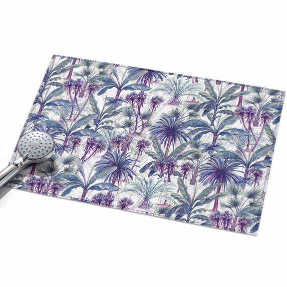 Area Rug 2x3ft Palm Leaves Washable Area Rugs for Living Room Purple ...