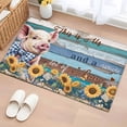 Area Rug 2x3ft Pastoral Sunflower Farm Pig Area Rugs Washable Low Pile ...