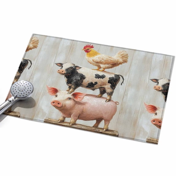 Area Rug 2x3ft Pig Cow Chicken Washable Area Rugs for Living Room Oil ...