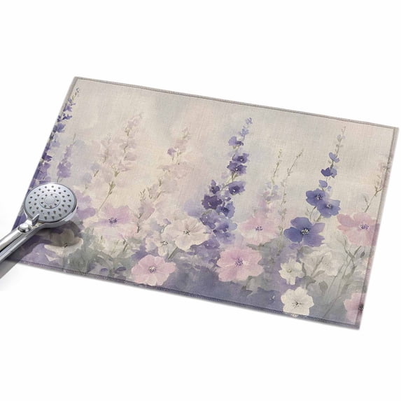Area Rug 2x3ft Pink Flowers Purple Lavender Washable Area Rugs for ...