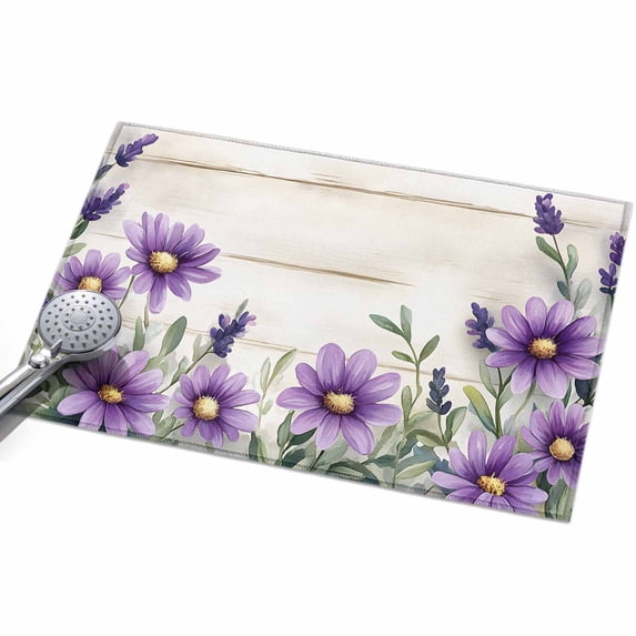 Area Rug 2x3ft Purple Daisy Washable Area Rugs for Living Room Retro ...