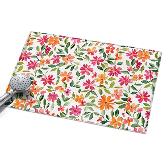 Area Rug 2x3ft Red Orange Flower Washable Area Rugs for Living Room ...