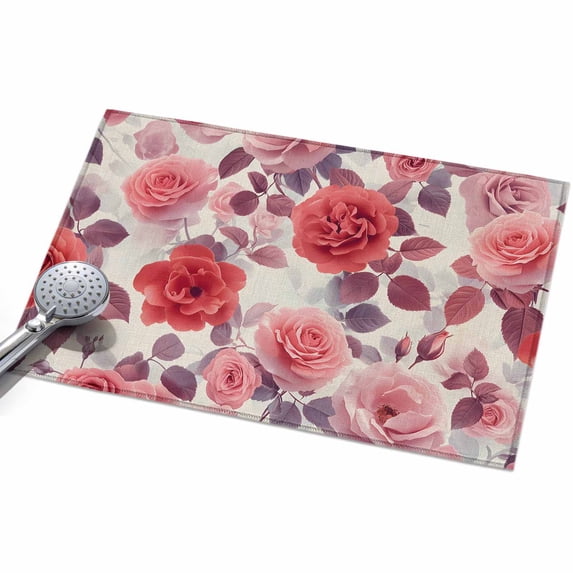 Area Rug 2x3ft Red Pink Rose Washable Area Rugs for Living Room Flowers ...