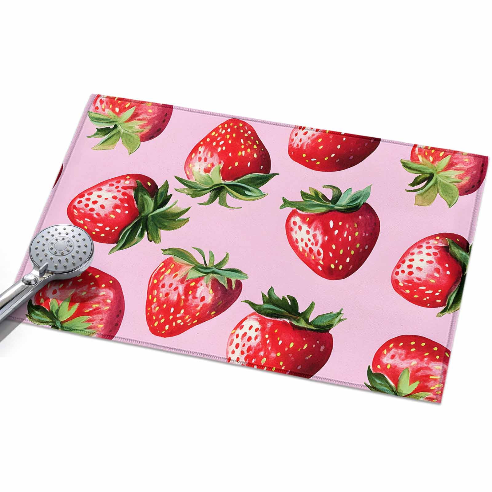 Area Rug 2x3ft Red Strawberries Washable Area Rugs for Living Room Pink ...