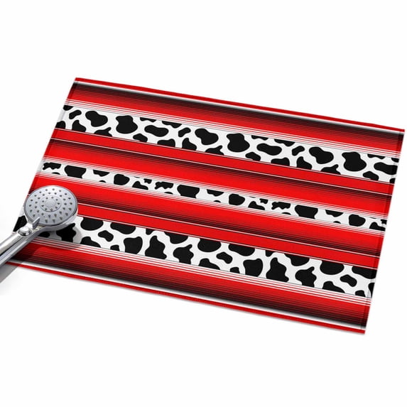 Area Rug 2x3ft Red Stripes Washable Area Rugs for Living Room Leopard ...