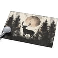 Area Rug 2x3ft Retro Elk Oil Painting Washable Area Rugs for Living ...