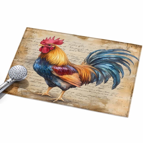 Area Rug 2x3ft Rooster Chicken Washable Area Rugs for Living Room Retro ...