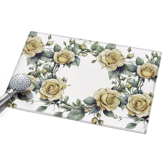 Area Rug 2x3ft Rose Flower Wreath Washable Area Rugs for Living Room ...