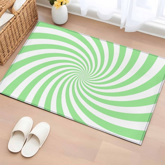 Area Rug 2x3ft, Sage Green Swirls White Line Washable Rugs for Living ...