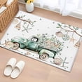 Area Rug 2x3ft Sage Green Truck Shell on White Area Rugs Washable Low ...
