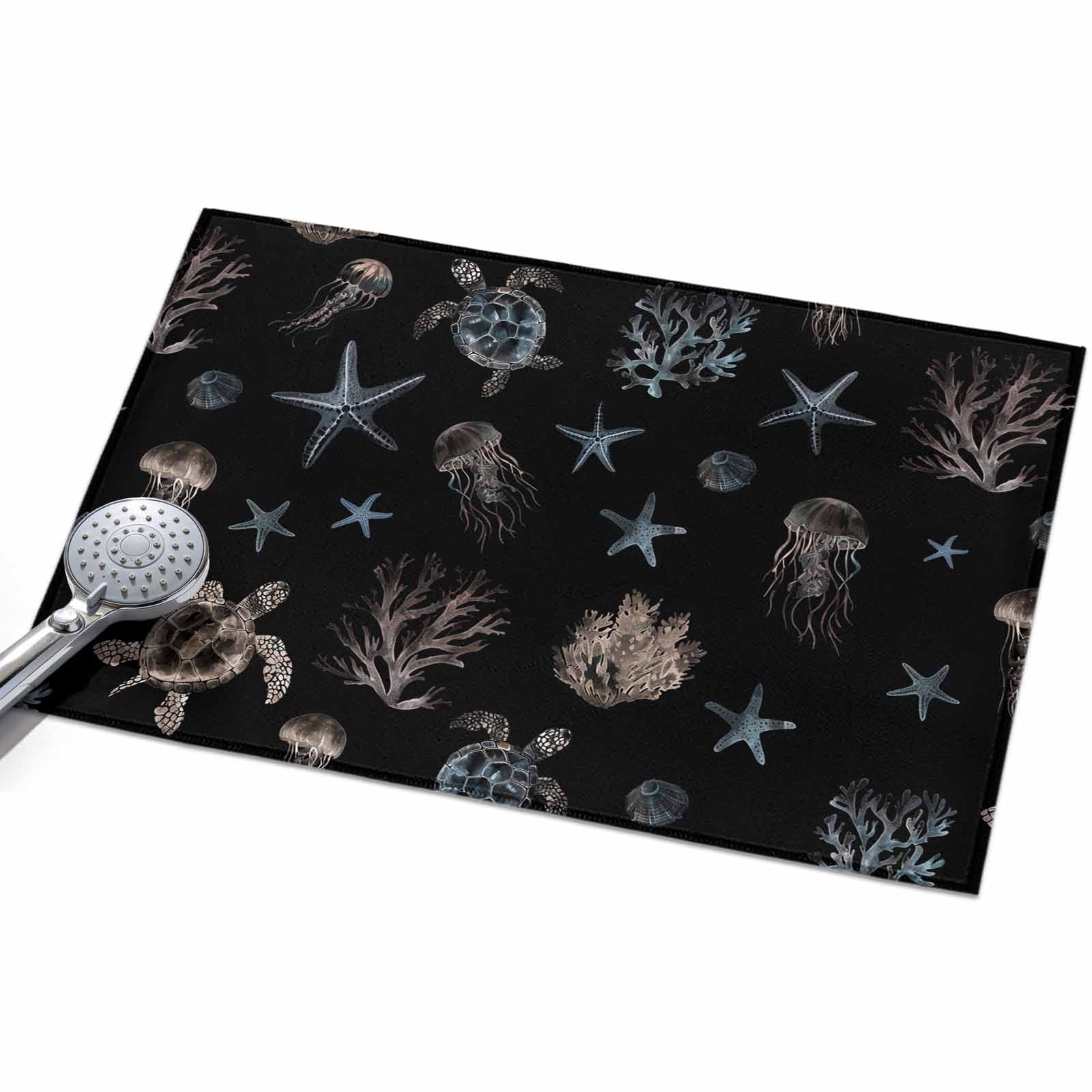Area Rug 2x3ft Sea Turtle Jellyfish Washable Area Rugs for Living Room ...