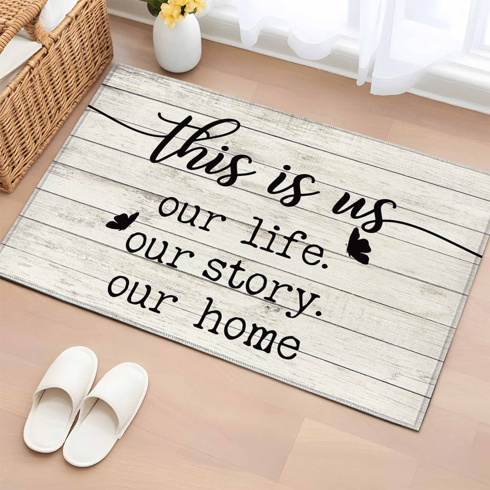 Area Rug 2x3ft Spring Farm Animals with Quotes Area Rugs Washable Low ...