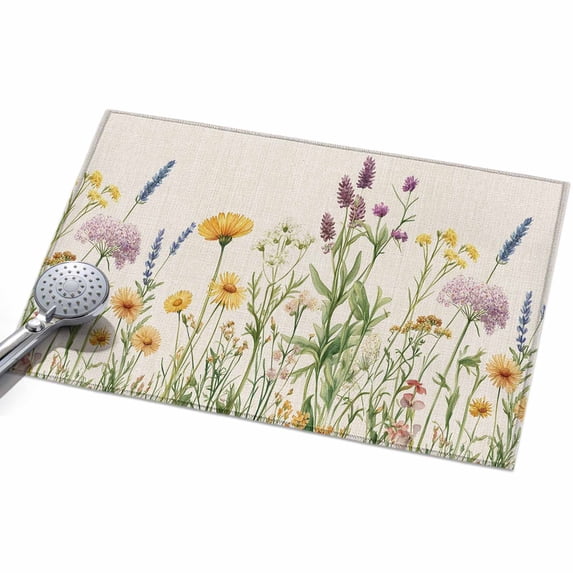 Area Rug 2x3ft Spring Wildflowers Washable Area Rugs for Living Room ...