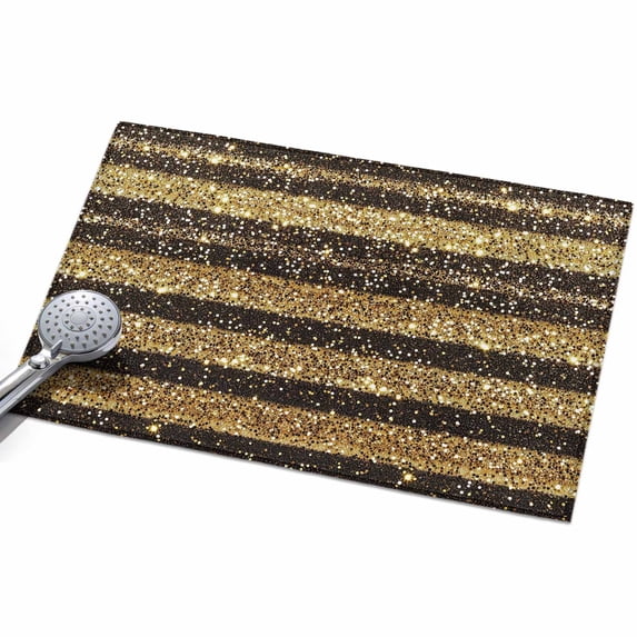 Area Rug 2x3ft Striped Dots Washable Area Rugs for Living Room Gold ...