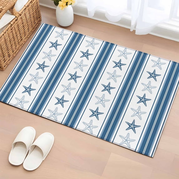 Area Rug 2x3ft, Summer Ocean Starfish Washable Rugs for Living Room ...
