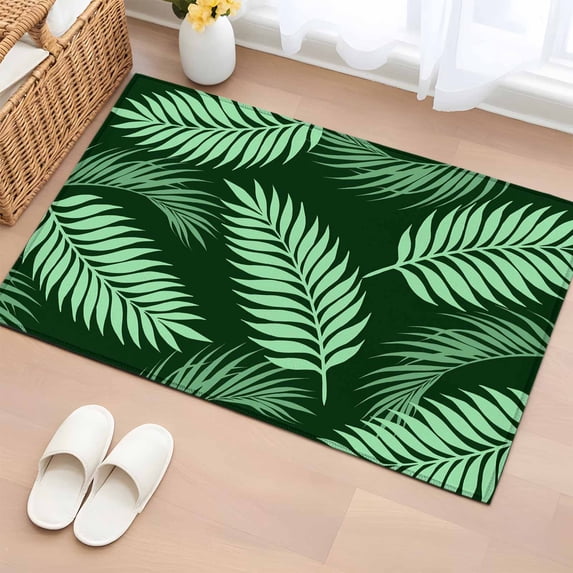 Area Rug 2x3ft Summer Tropical Palm Frond Area Rugs Washable Low Pile ...
