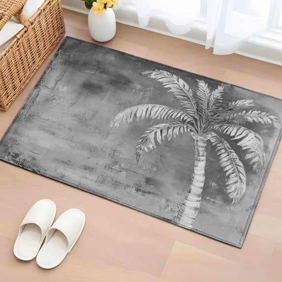 Area Rug 2x3ft Summer Vintage Palm Tree Area Rugs Washable Low Pile ...
