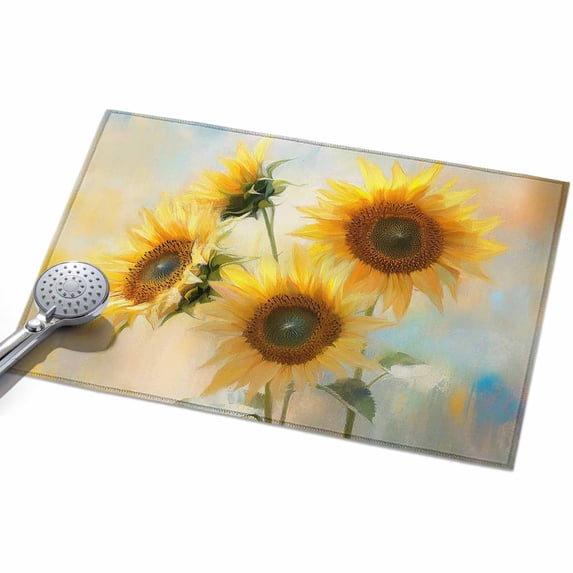 Area Rug 2x3ft Sunflower Leaves Washable Area Rugs for Living Room ...