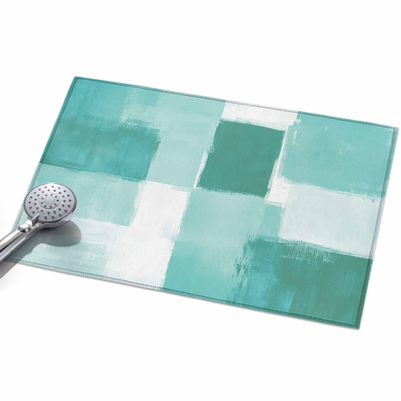 Area Rug 2x3ft Teal Green Oil Painting Washable Area Rugs for Living ...