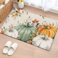 Area Rug 2x3ft, Thanksgiving Pumpkin Autumn Eucalyptus Leaves Washable ...
