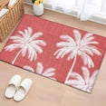 Area Rug 2x3ft Tropical Trees Coral Red Burlap Area Rugs Washable Low ...