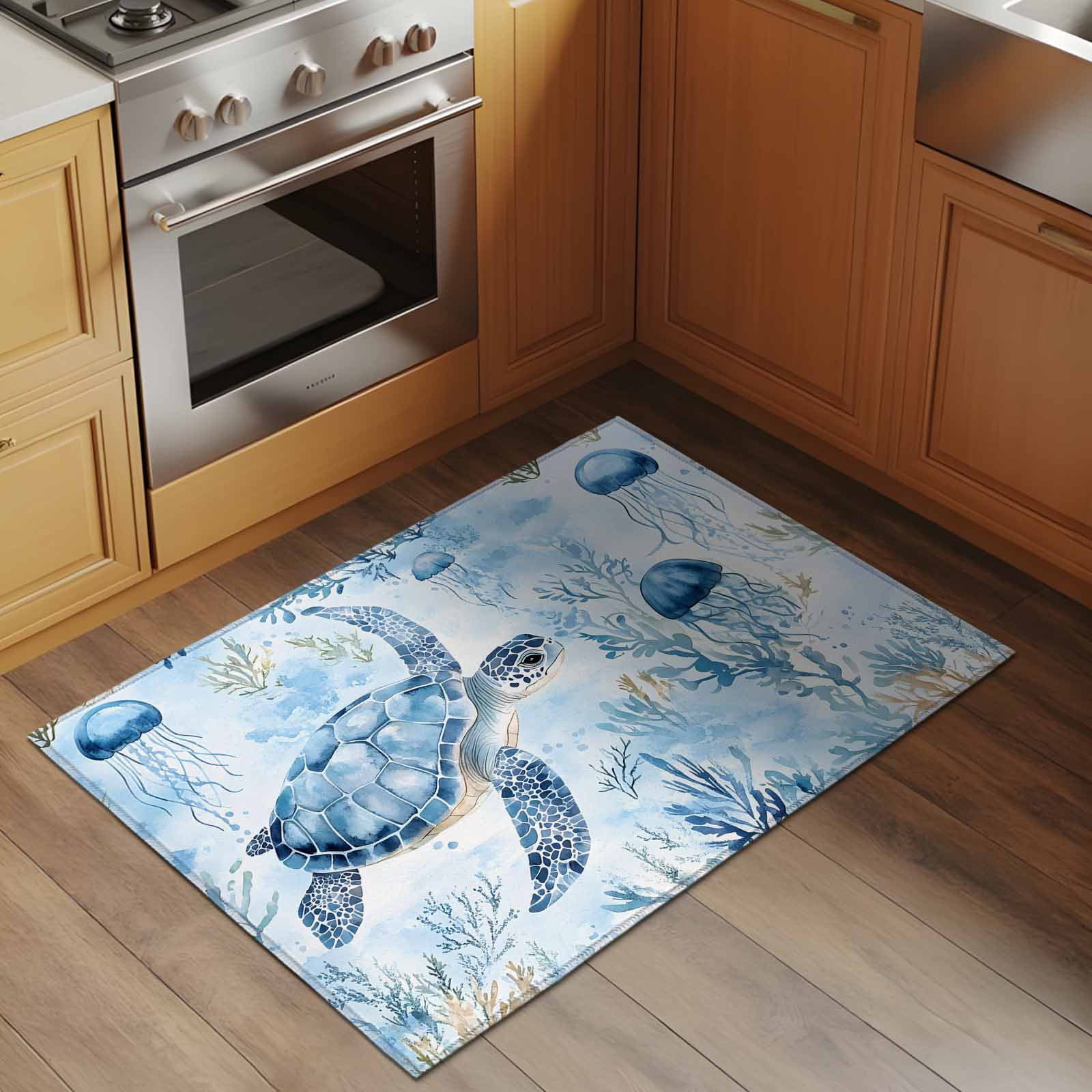 Area Rug 2x3ft Turtle Washable Area Rugs for Living Room Marine Life ...