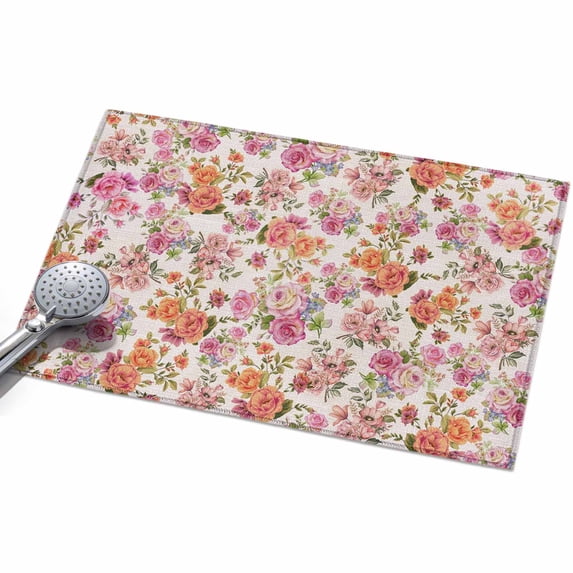 Area Rug 2x3ft Vintage Flower Washable Area Rugs for Living Room Pink ...