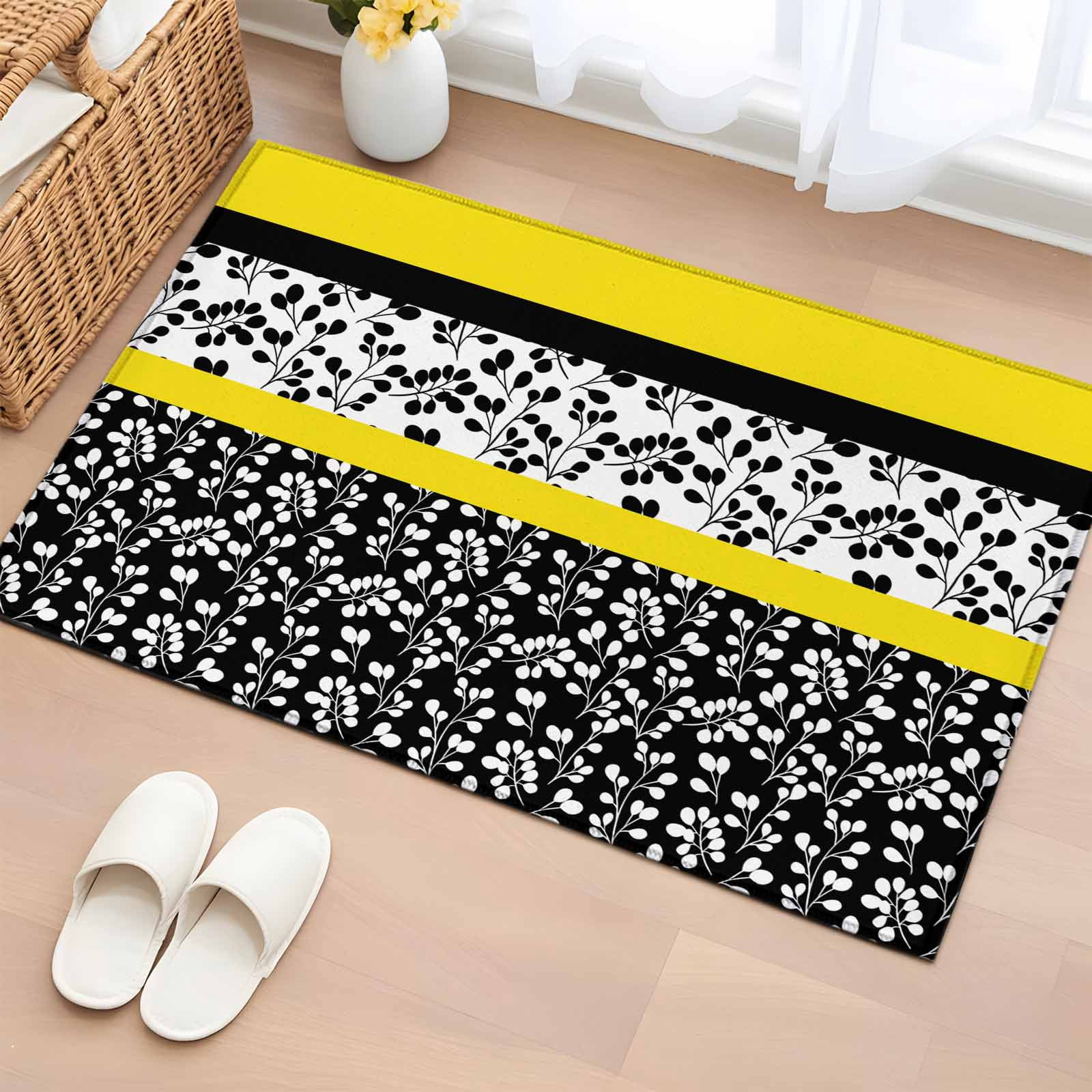 Area Rug 2x3ft Watercolor Flower Pattern Area Rugs Washable Low Pile ...