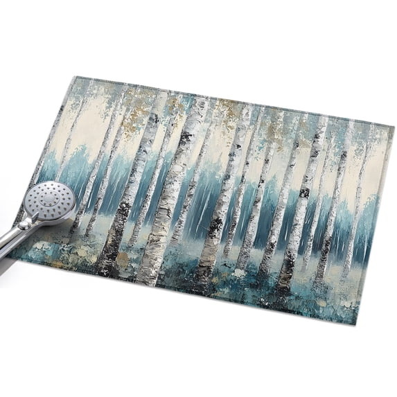 Area Rug 2x3ft White Trees Forest Washable Area Rugs for Living Room ...