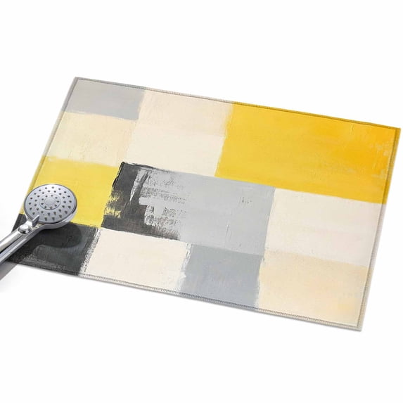 Area Rug 2x3ft Yellow Gray Black Oil Painting Washable Area Rugs for ...