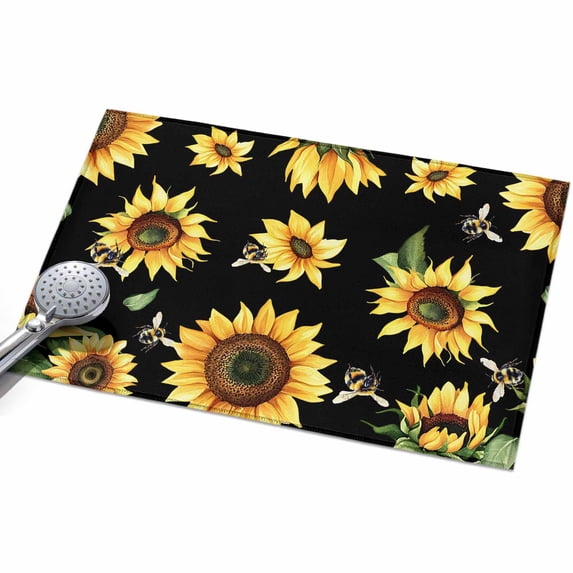 Area Rug 2x3ft Yellow Sunflower Washable Area Rugs for Living Room ...