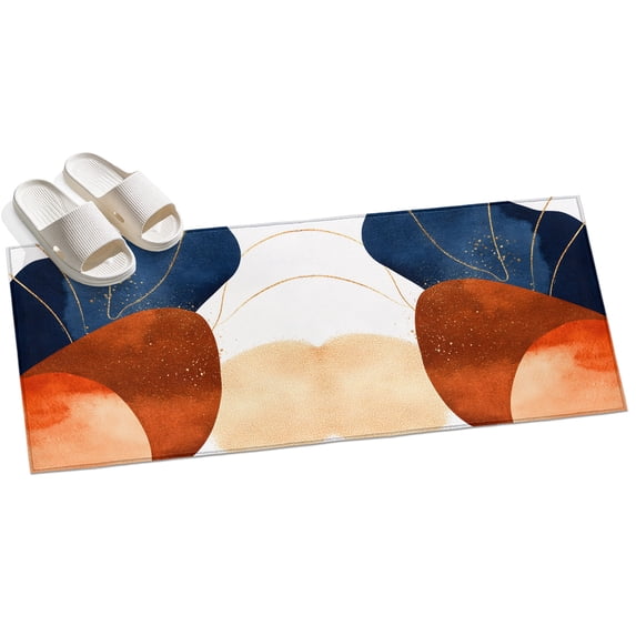 Area Rug 2x6ft Abstract Blue Orange Red Pink Geometric Area Rugs for ...