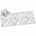 Area Rug 2x6ft Abstract Floral Leaf Plant Area Rugs for Kitchen Runner ...