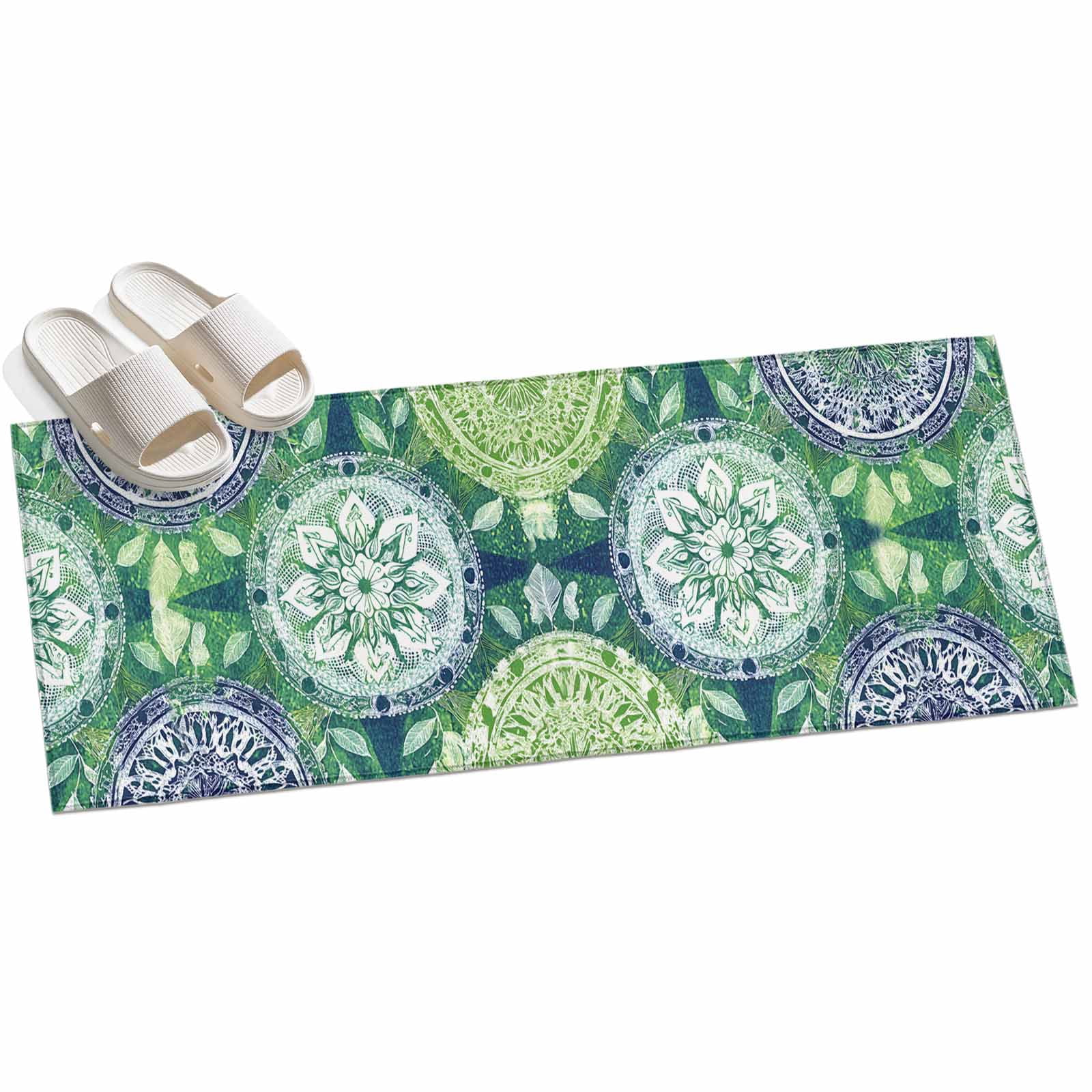 Area Rug 2x6ft Abstract Flowers Ethnic Style Area Rugs for Kitchen ...