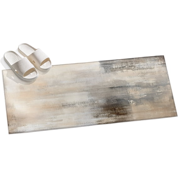 Area Rug 2x6ft Abstract Gray Brown Area Rugs for Kitchen Runner Rug Oil ...
