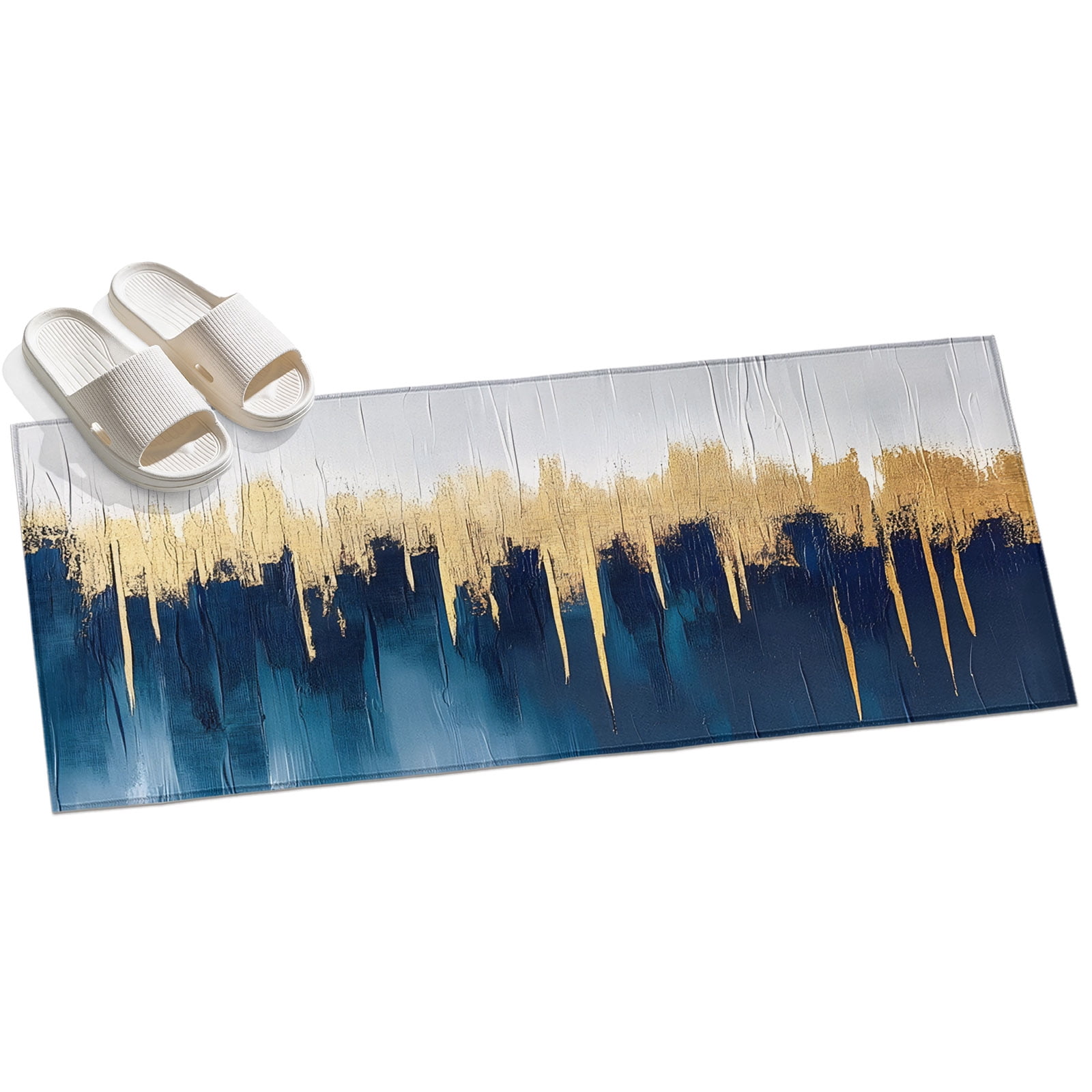 Area Rug 2x6ft Abstract Gray Yellow Red Area Rugs for Kitchen Runner ...