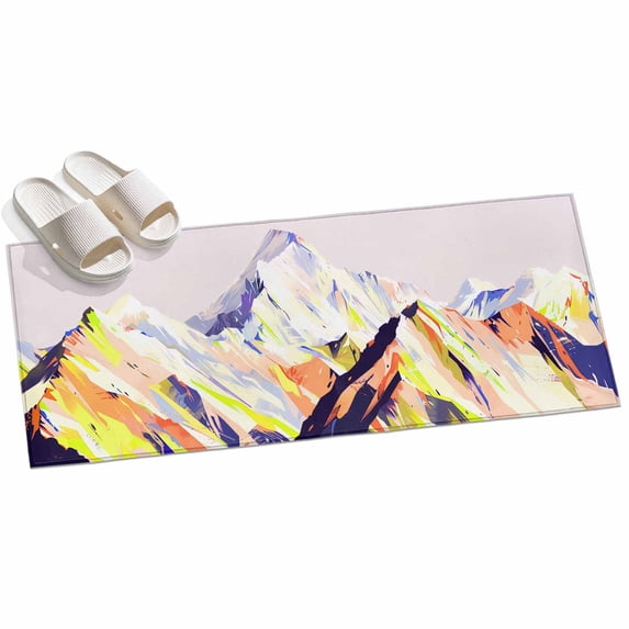 Area Rug 2x6ft Abstract Mountain Area Rugs for Kitchen Runner Rug ...