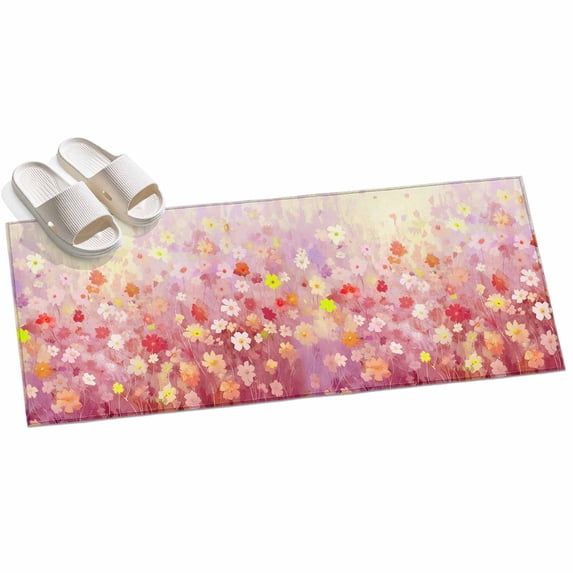 Area Rug 2x6ft Abstract Plant Area Rugs for Kitchen Runner Rug Pink ...