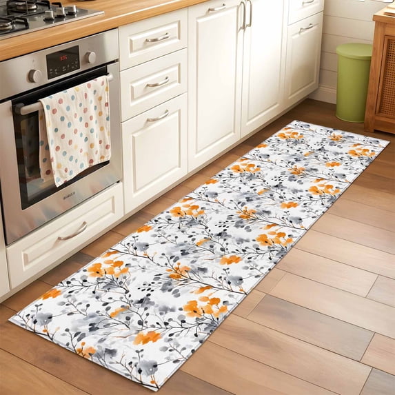Area Rug 2x6ft Autumn Leaves Washable Area Rugs for Living Room ...