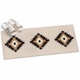 Area Rug 2x6ft Black White Gray Geometric Texture Area Rugs for Kitchen ...