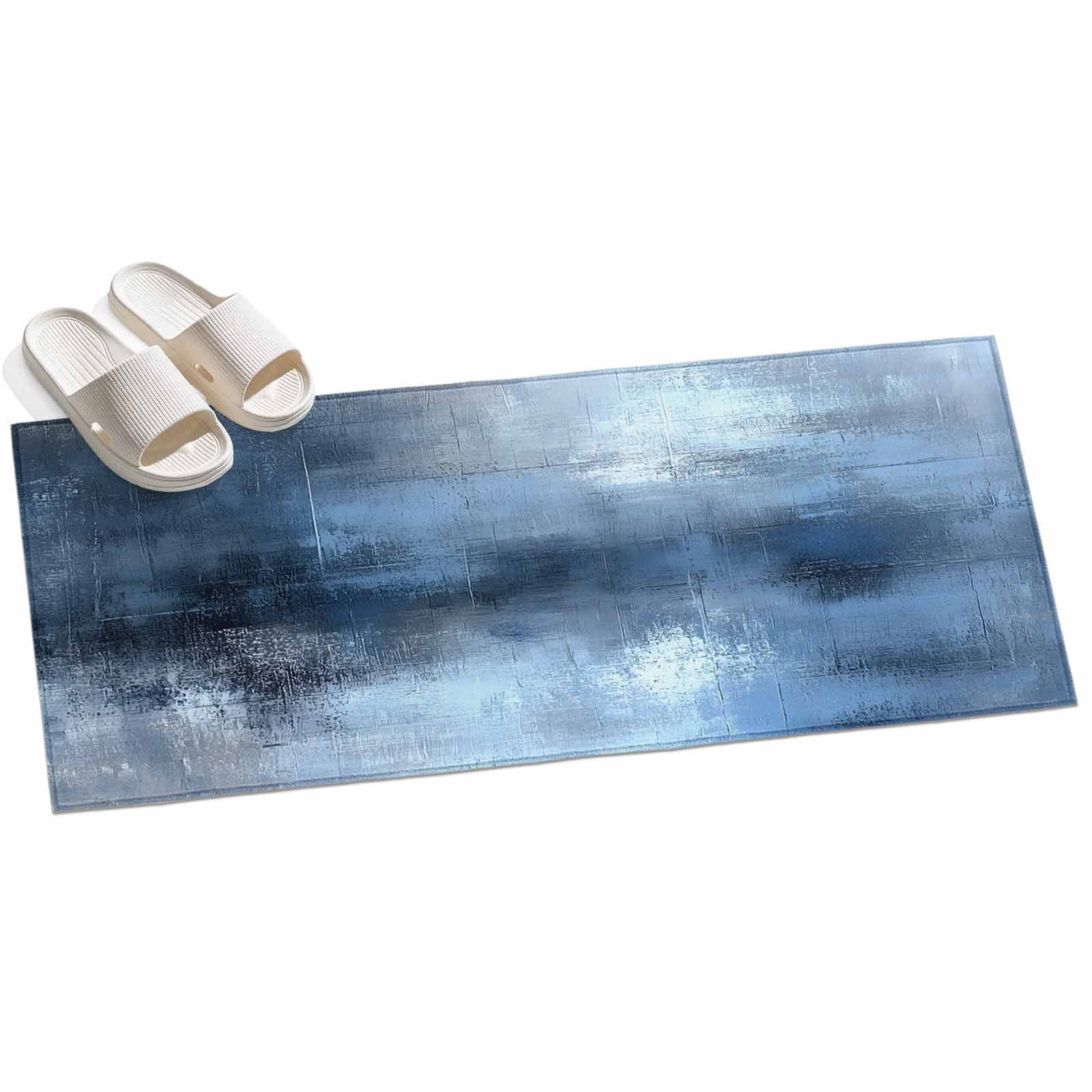 Area Rug 2x6ft Blue Abstract Modern Art Painting Area Rugs for Kitchen ...