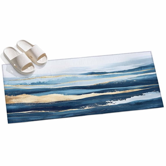 Area Rug 2x6ft Blue Ocean Waves Area Rugs for Kitchen Runner Rug ...
